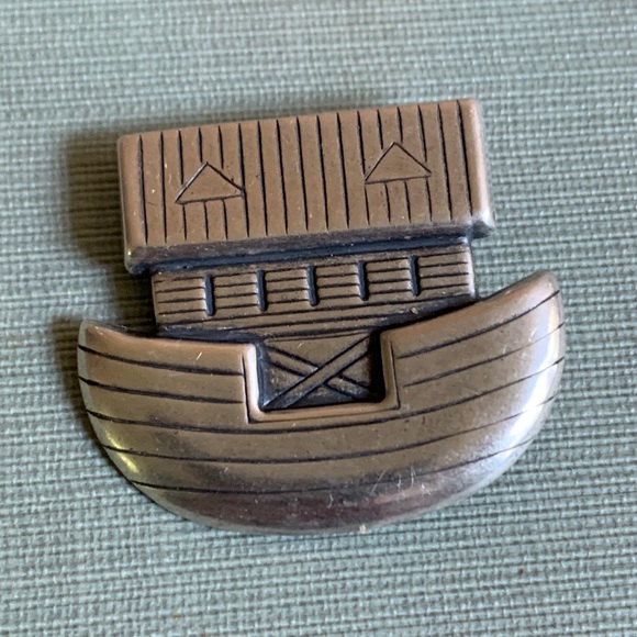 Vintage | Jewelry | Vintage Silver Noahs Ark Brooch Pin 14 X 1 | Poshmark